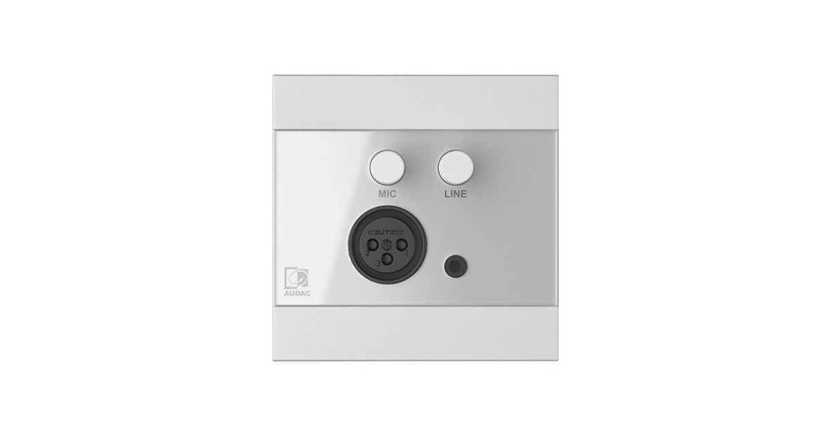 Audac WP205/W Microphone & Line Input Wall Panel - White Price in BD