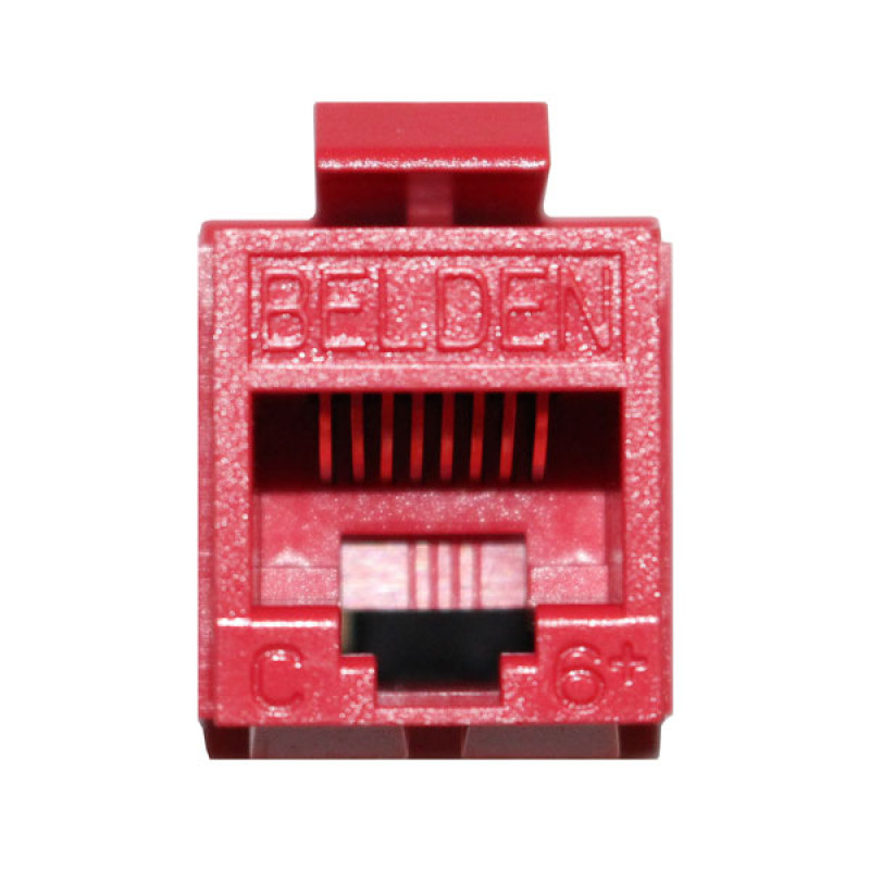 Belden AX104190 Cat-6 RJ-45 Modular For Face plate - Red