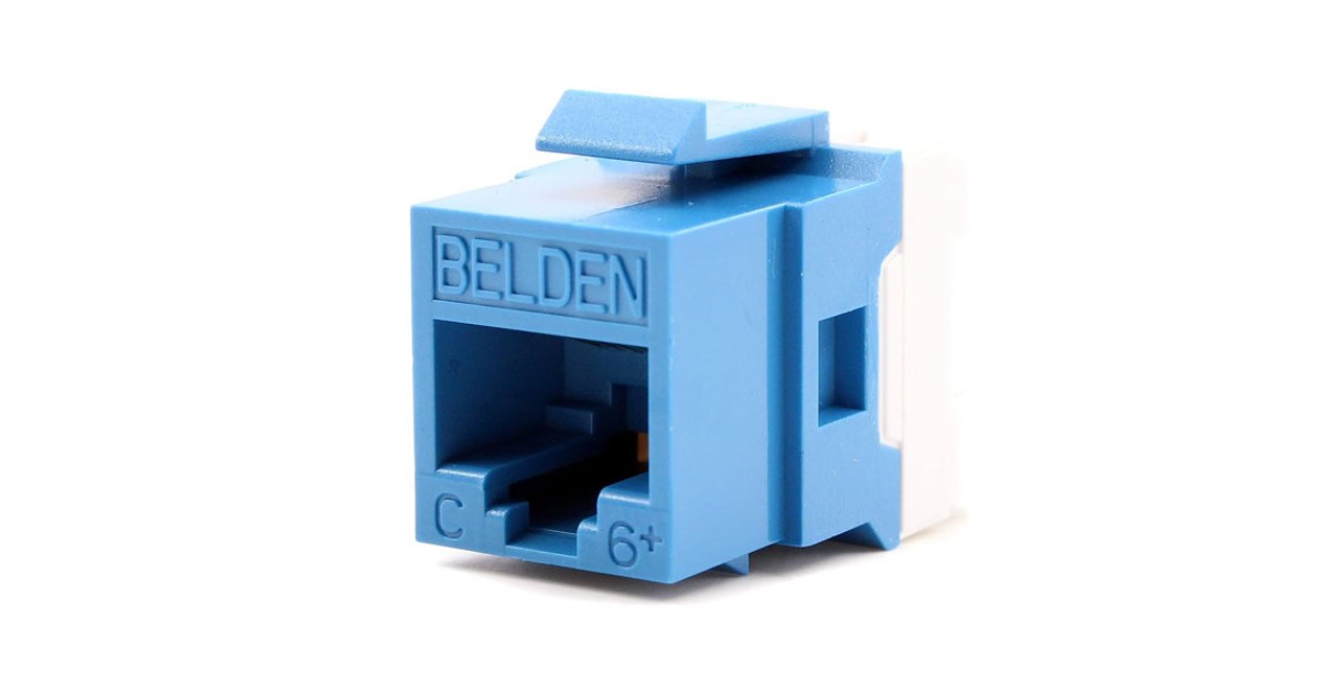 Belden AX104193 Cat 6 UTP Modular For Face Plate - Blue