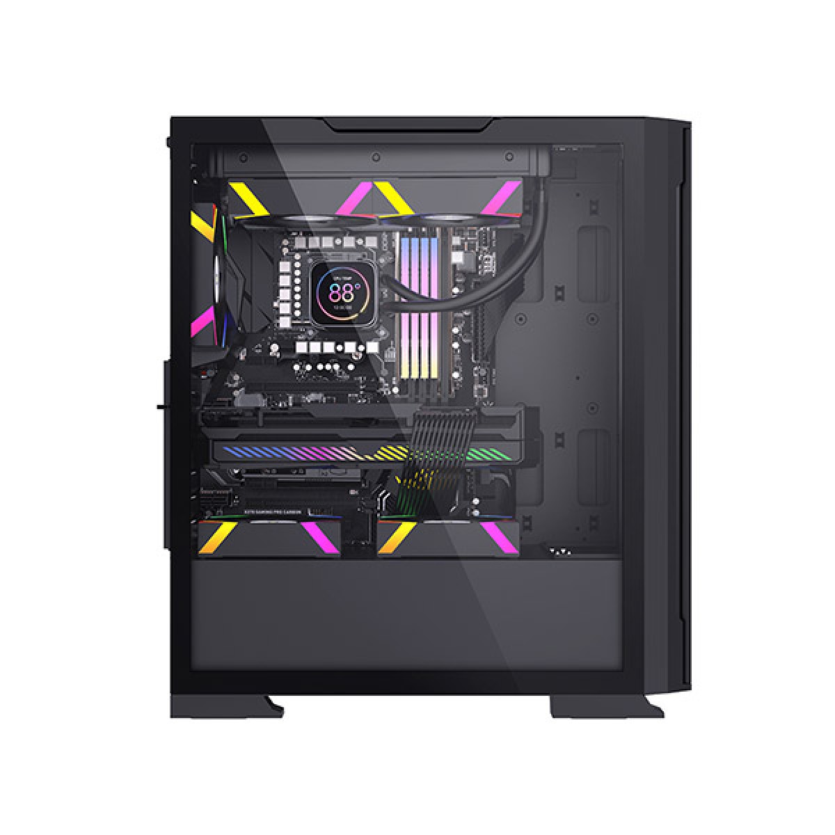 Aresze KT02B Mid-Tower Gaming Casing - Black Price in BD