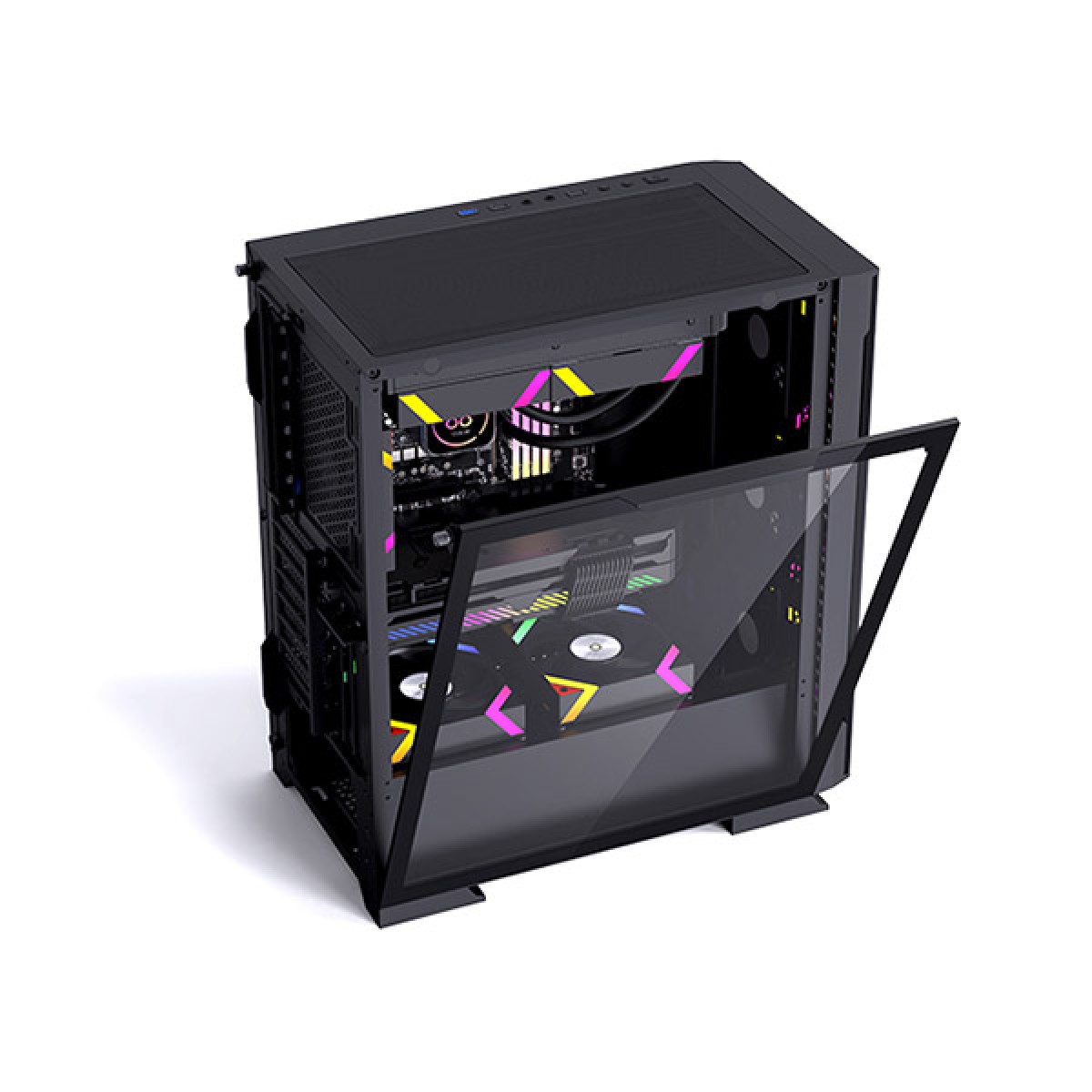 Aresze KT02B Mid-Tower Gaming Casing - Black Price in BD