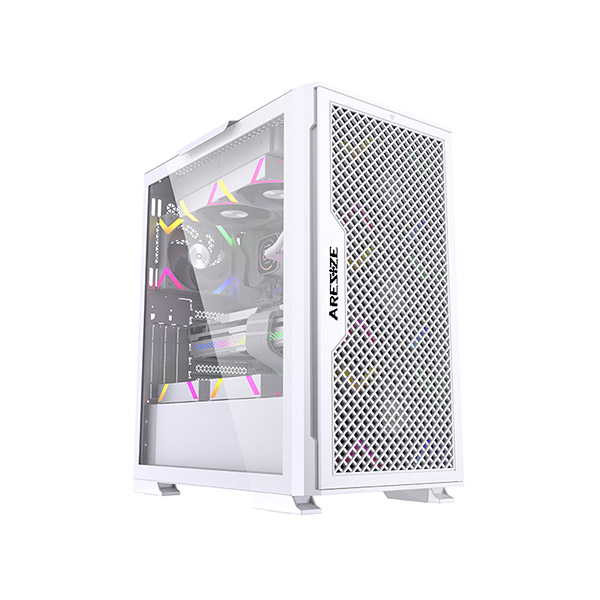 Aresze KT02W Mid-Tower Gaming Casing - White Price in BD