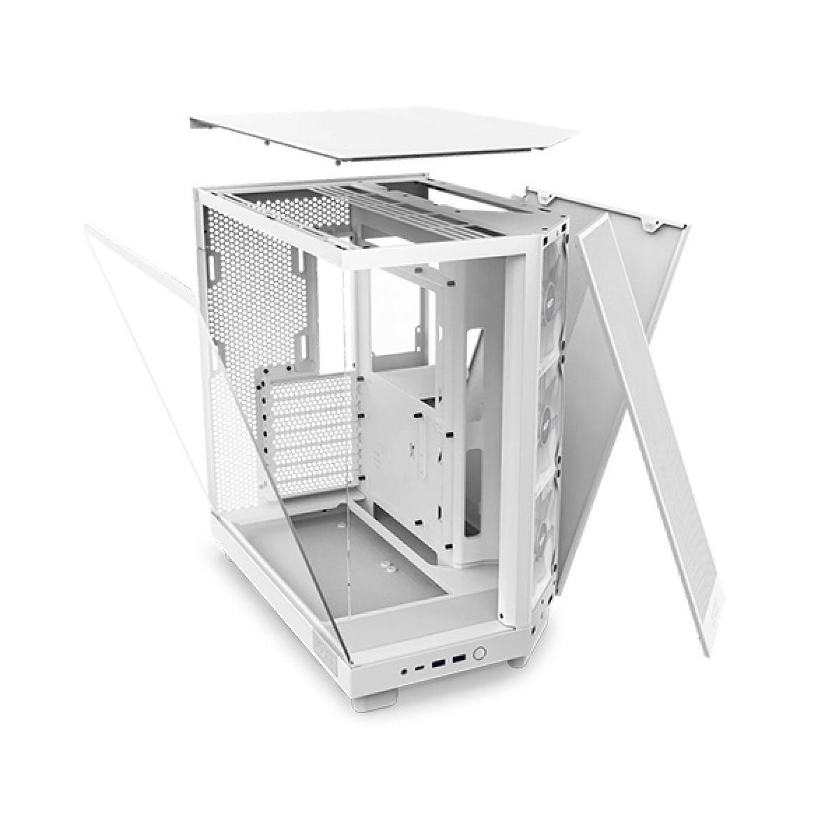 NZXT H6 Flow RGB Dual-Chamber Mid-Tower Casing - White Price in BD