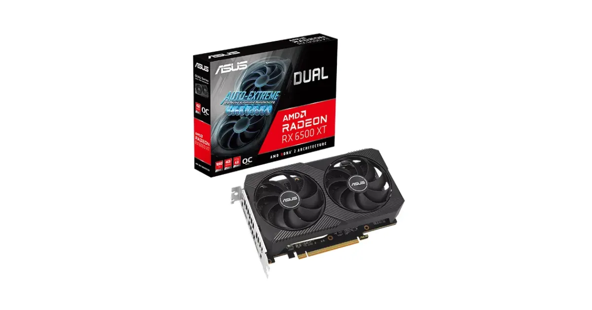 ASUS Dual Radeon RX 6500 XT V2 4GB GDDR6 OC Edition Graphics Card Price ...