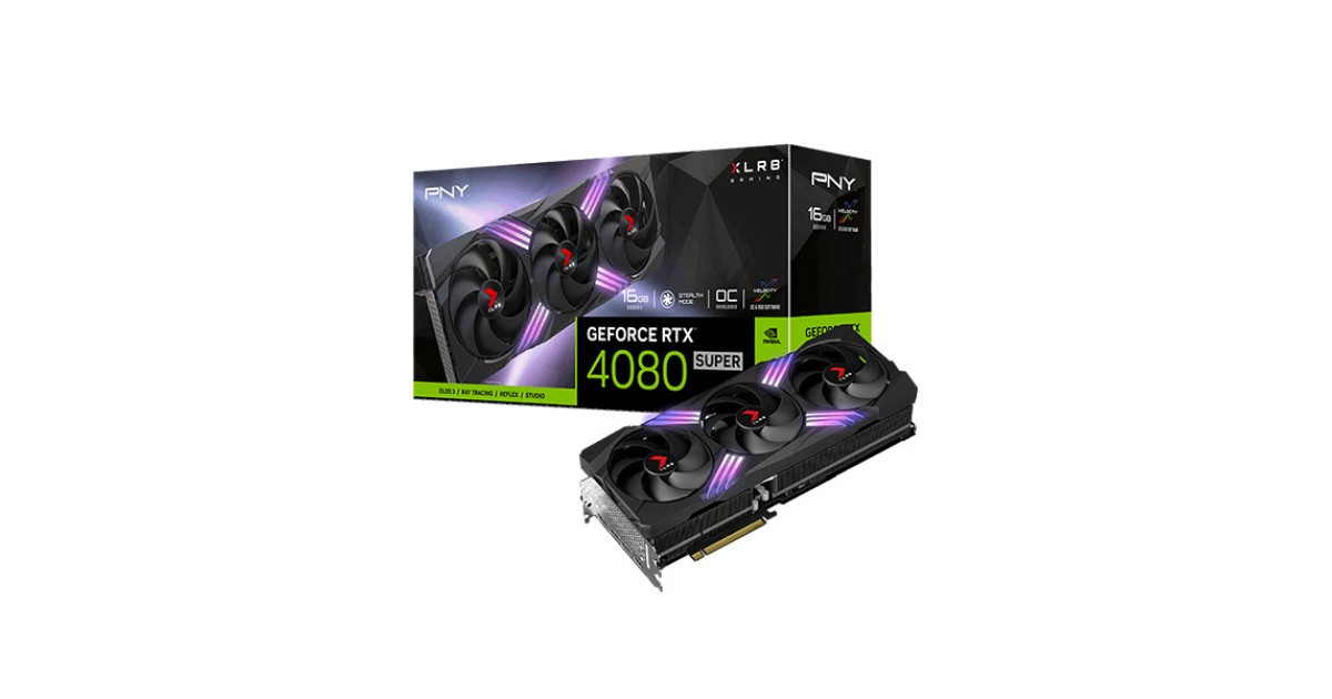PNY RTX 4080 SUPER 16GB OC XLR8 Gaming VERTO ARGB TF Graphics Card ...