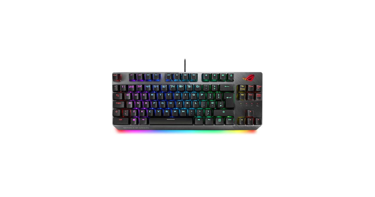 ASUS ROG Strix Scope TKL (X802) Cherry MX Blue Switch Mechanical ...