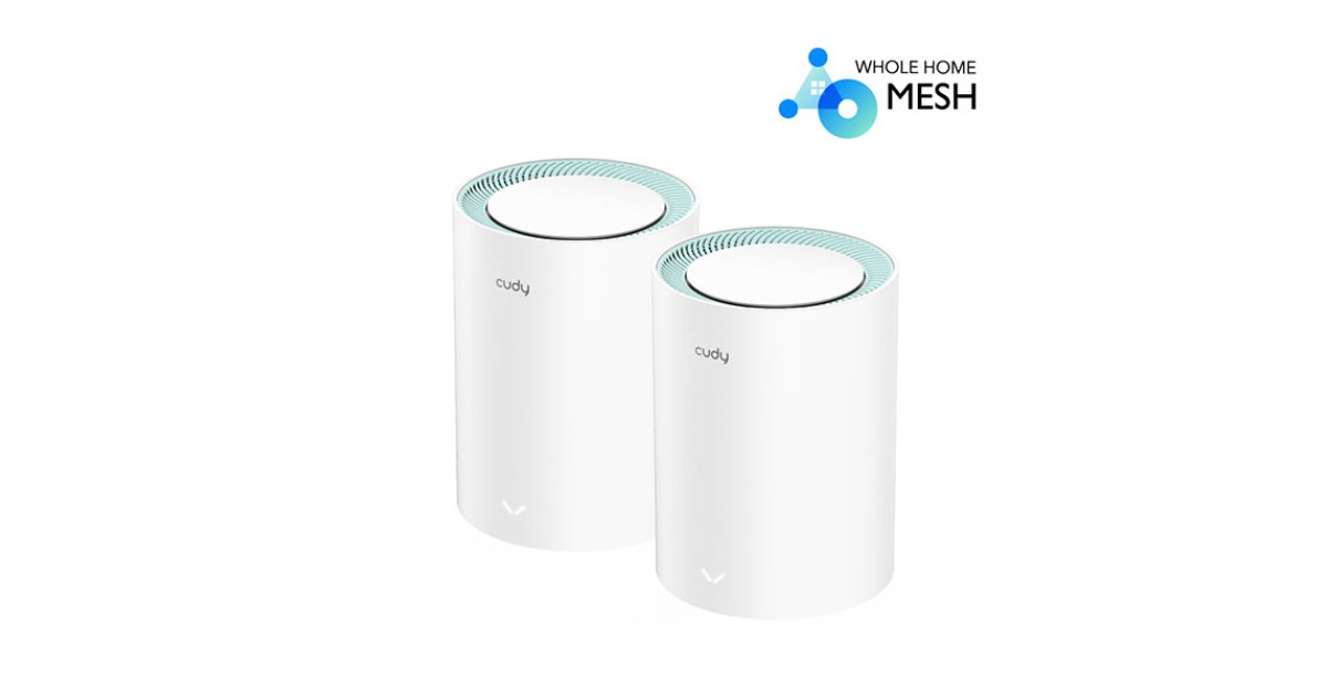 Cudy M1300 AC1200 (2 pack) Dual Band Wi-Fi Mesh Router