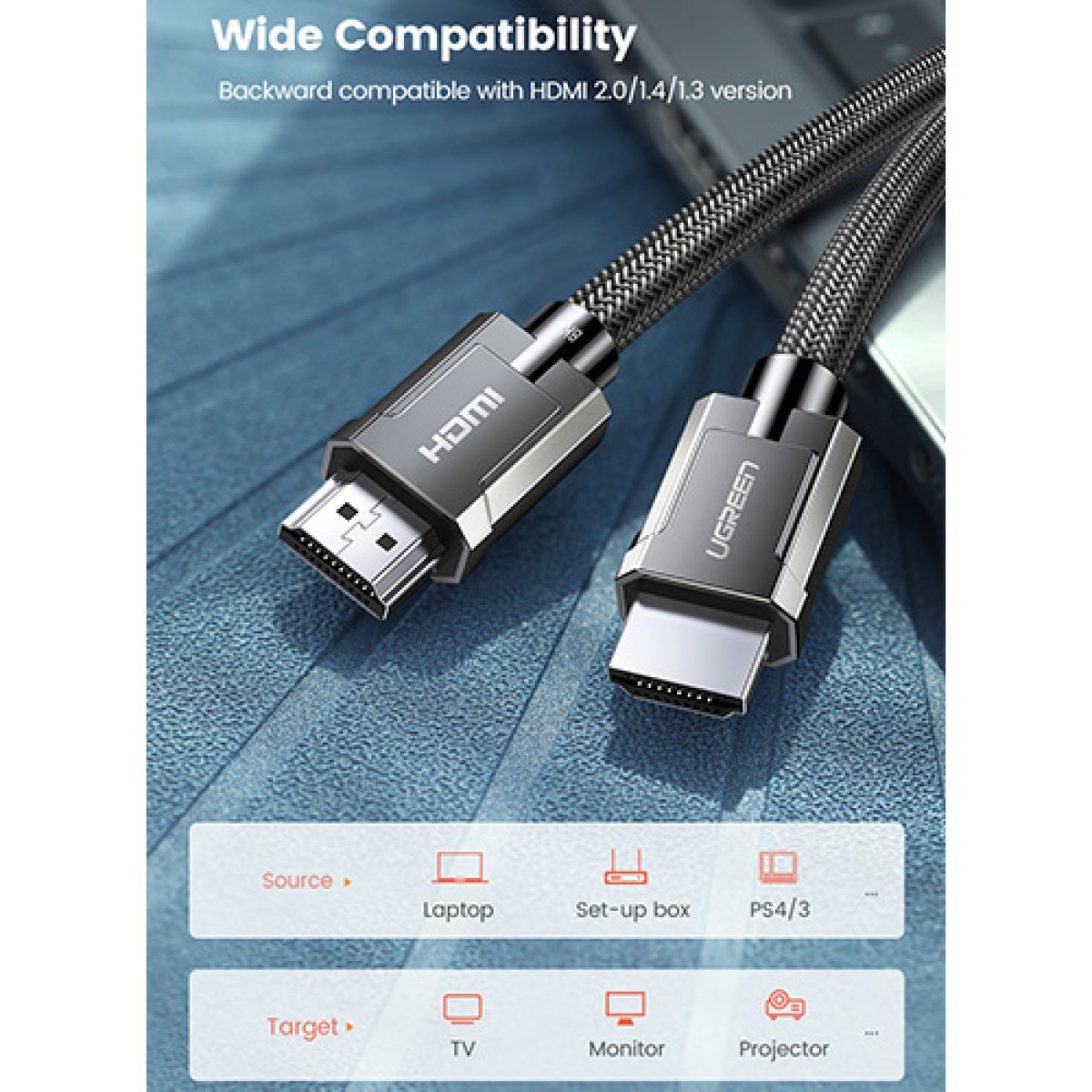 UGREEN HD135 (70320) HDMI M/M Round Cable Price in BD