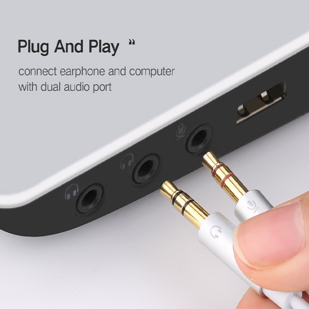 UGREEN AV140 (20898) 3.5mm to 2 Audio Cable - Black Price in BD