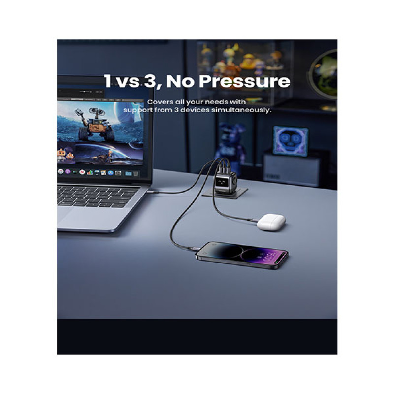 UGREEN Nexode RG CD361 (25685B) 3-Port 65W GaN Fast Charger Price in BD