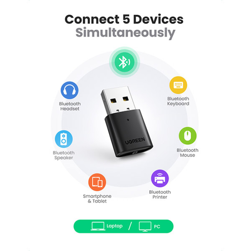 UGREEN CM390 (80889) USB Bluetooth 5.0 Adapter Price in BD