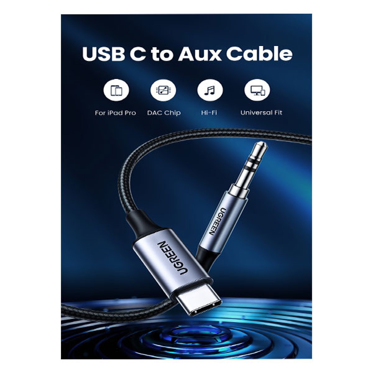 UGREEN CM450 (20192) USB-C to 3.5mm Audio Cable Price in BD