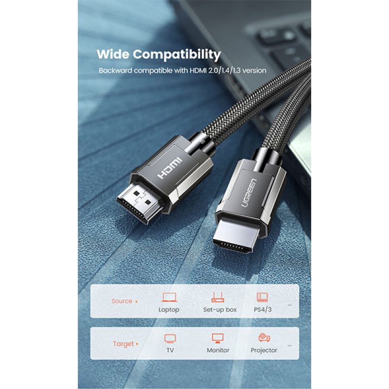 UGREEN HD135 (70319) 8K HDMI M/M Round Cable Price in BD