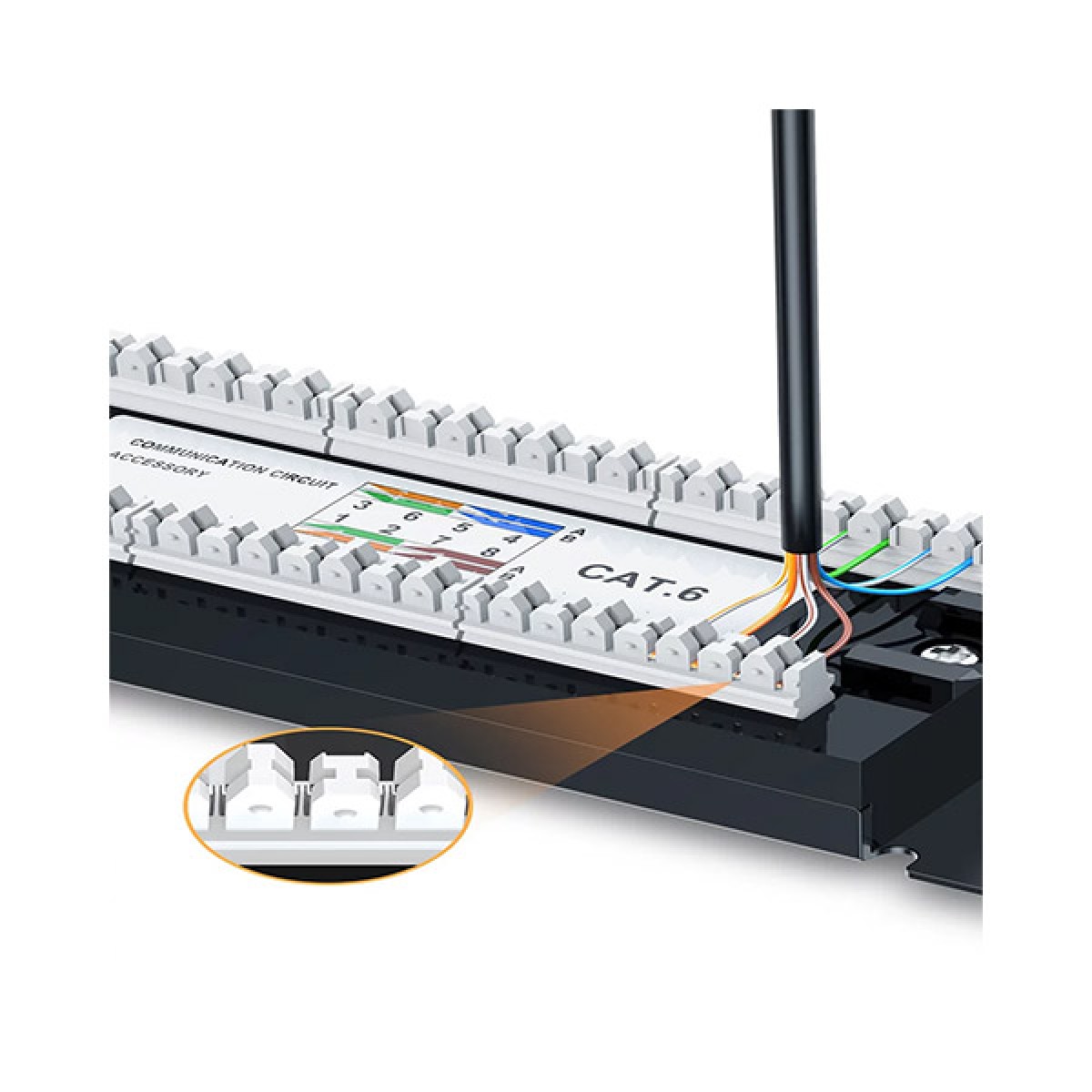UGREEN NW127 (70423) Cat 6 1U 24-Port UTP Patch Panel Price in BD