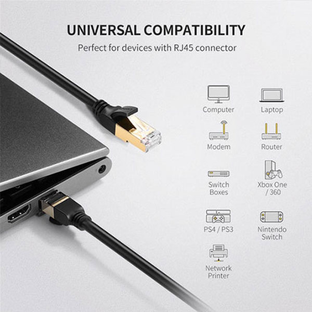 UGREEN NW107 (11270) Cat7 Gigabit RJ45 Ethernet Cable