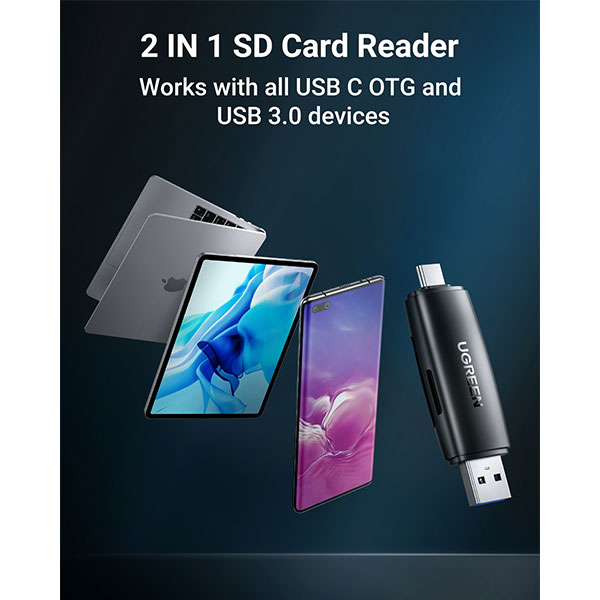 UGREEN CM304 (80191) 2-IN-1 Multifunction Card Reader Price in BD
