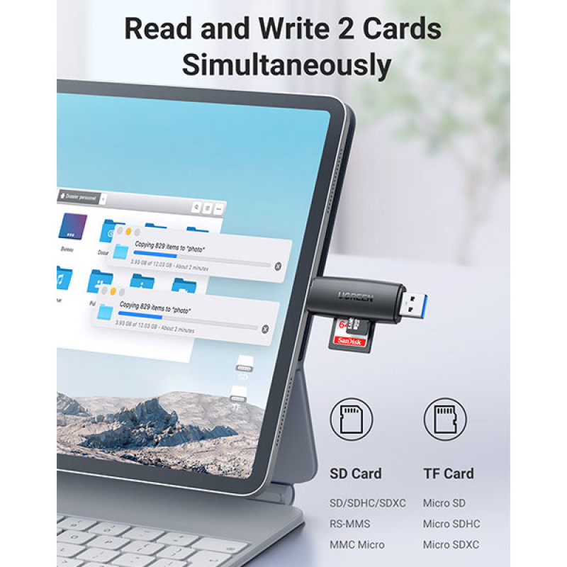 UGREEN CM304 (80191) 2-IN-1 Multifunction Card Reader Price in BD