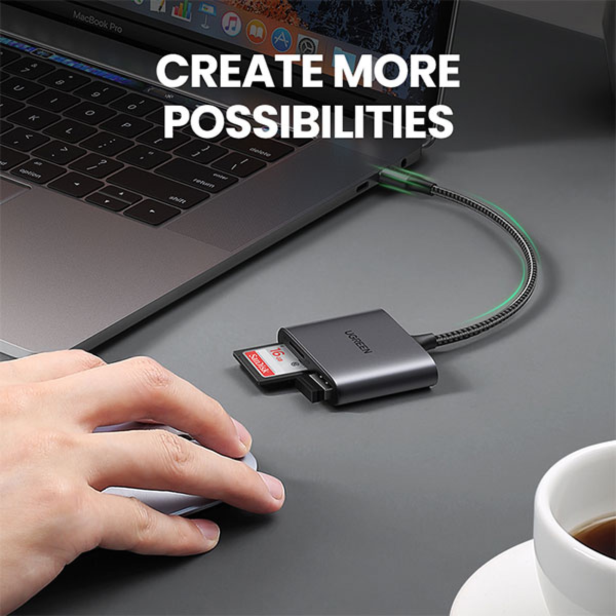 UGREEN CM387 (80798) 3-in-1 USB C SD Card Reader Price in BD