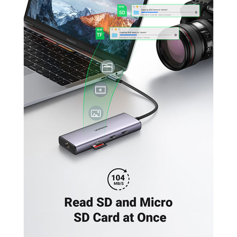 UGREEN CM490 (90119) USB-C Multifunction 9-in-1 Adapter Price in BD