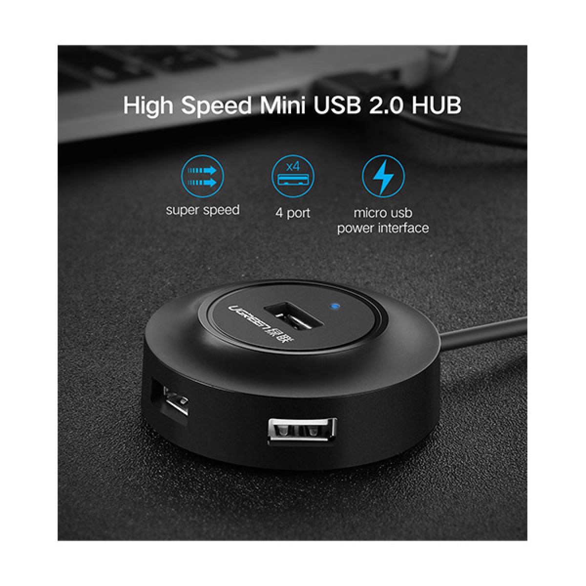 UGREEN CR106 (20277) USB 2.0 Hub 4 Ports 1M Price in BD