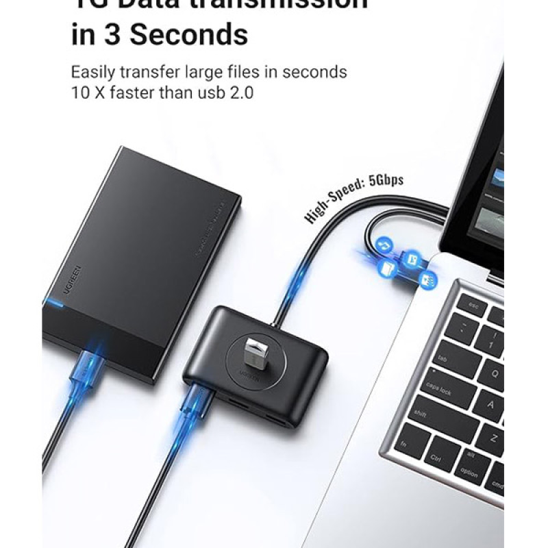 UGREEN CR113 (40850) USB 3.0 Hub with USB-C Port 1M Price in BD