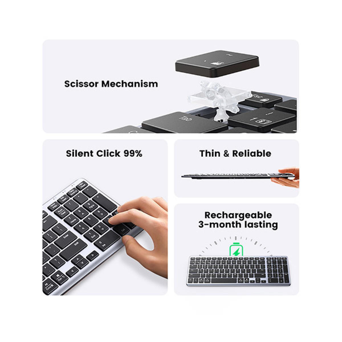 UGREEN KU005 (15258) Ultra Slim Wireless Keyboard Price in BD