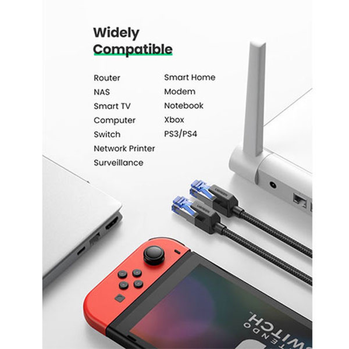 UGREEN NW153 (80429) Cat 8 Ethernet Cable - 1M