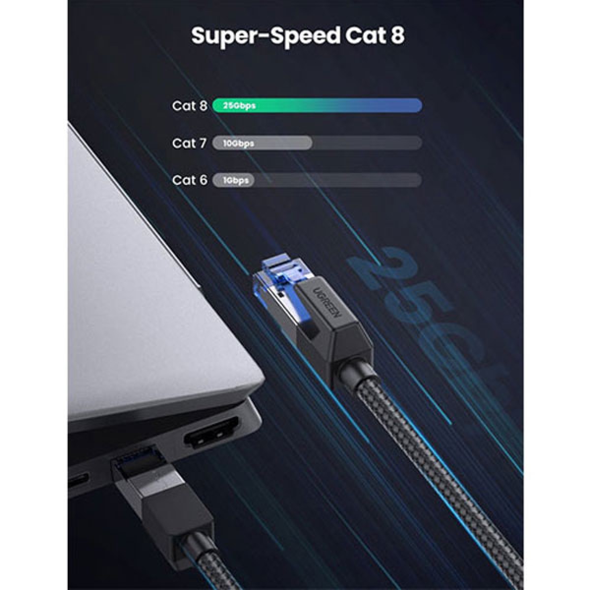 UGREEN NW153 (80432) Cat 8 Ethernet Cable - 3M