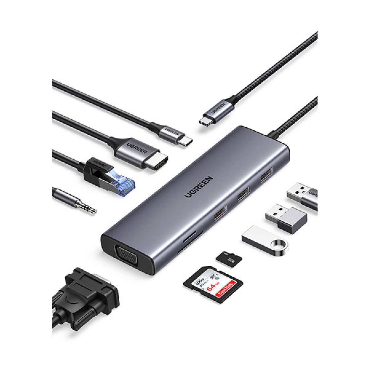 UGREEN CM498 (15601) USB-C Multifunction 10-in-1 Adapter Price in BD