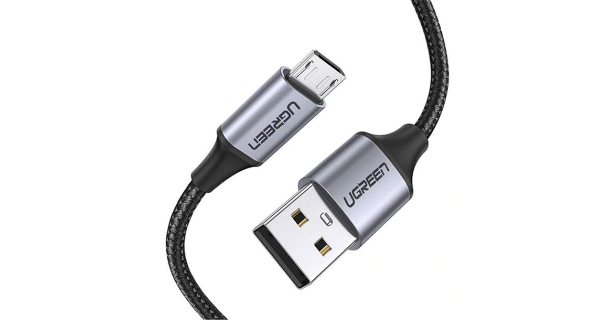 UGREEN US290 (60146) Micro USB 2.0 Cable 1M Metal/Black