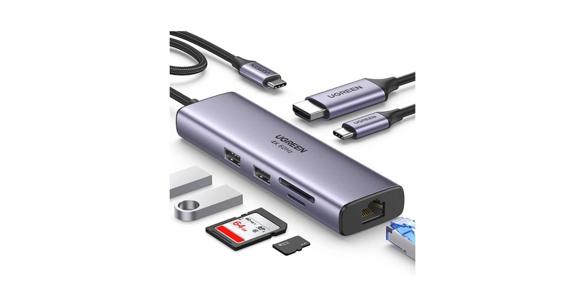 Ugreen CM512 (60515) 7-in-1 4K HDMI USB C Hub Price in BD