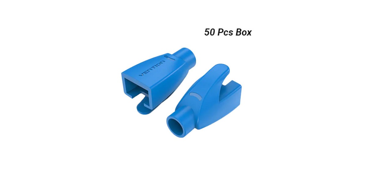 VENTION IODL0-50 RJ45 Strain Relief Boots Blue PVC Type 50 Pack