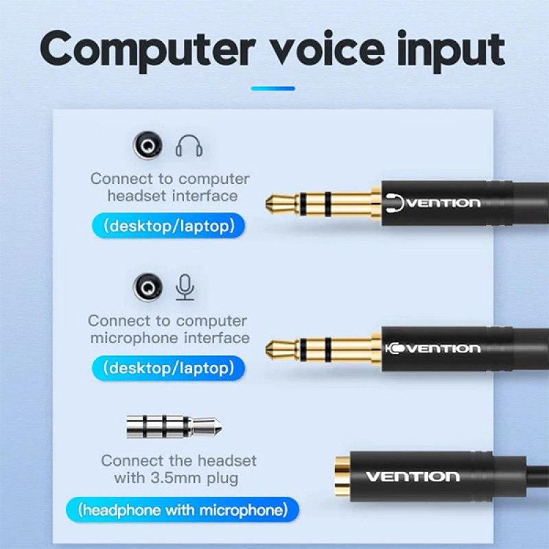 Vention BBTBY 2 in 1 3.5mm Audio Splitter Cable Price in BD