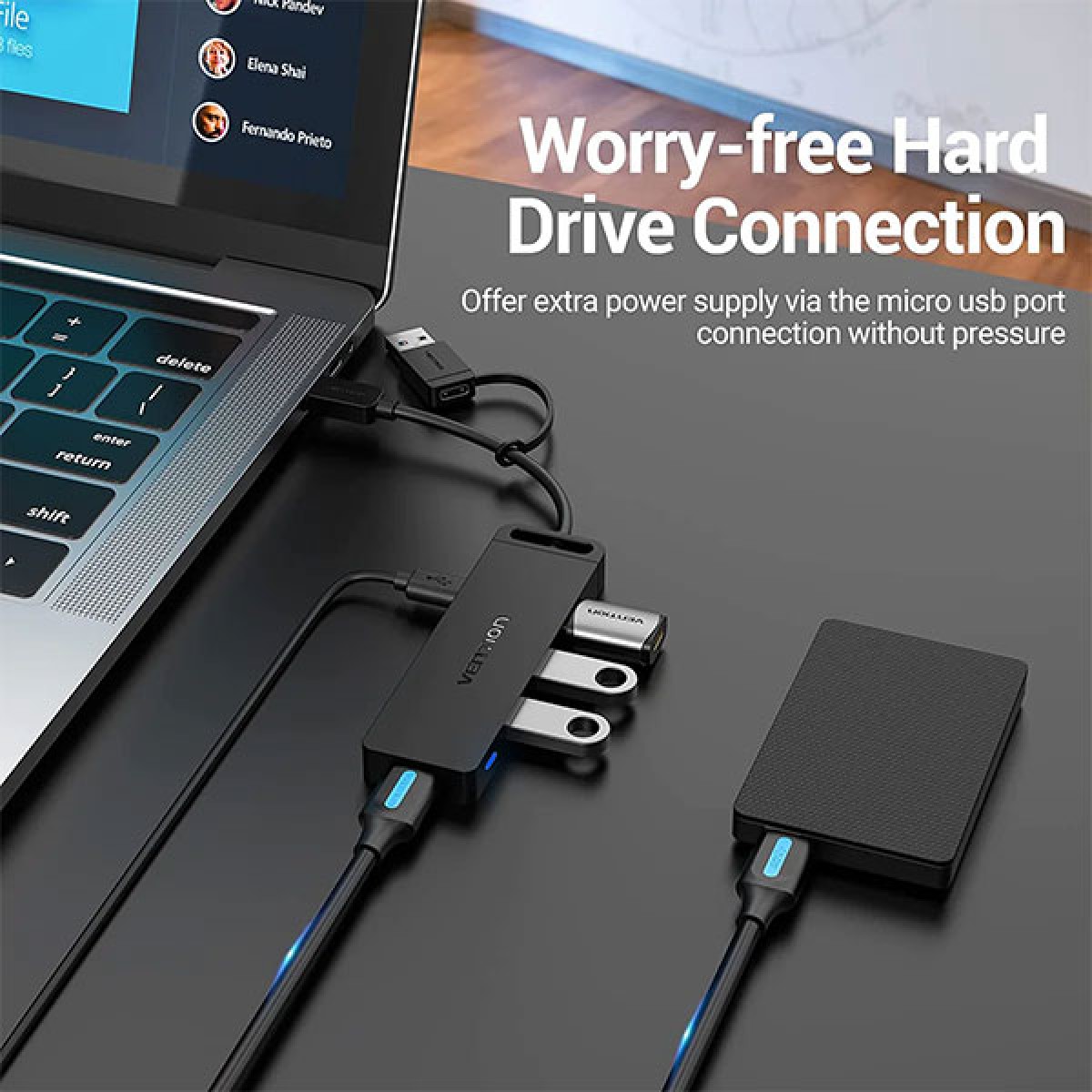 Vention CHTBB 2-in-1 Interface to 4-Port USB 3.0 Hub Price in BD