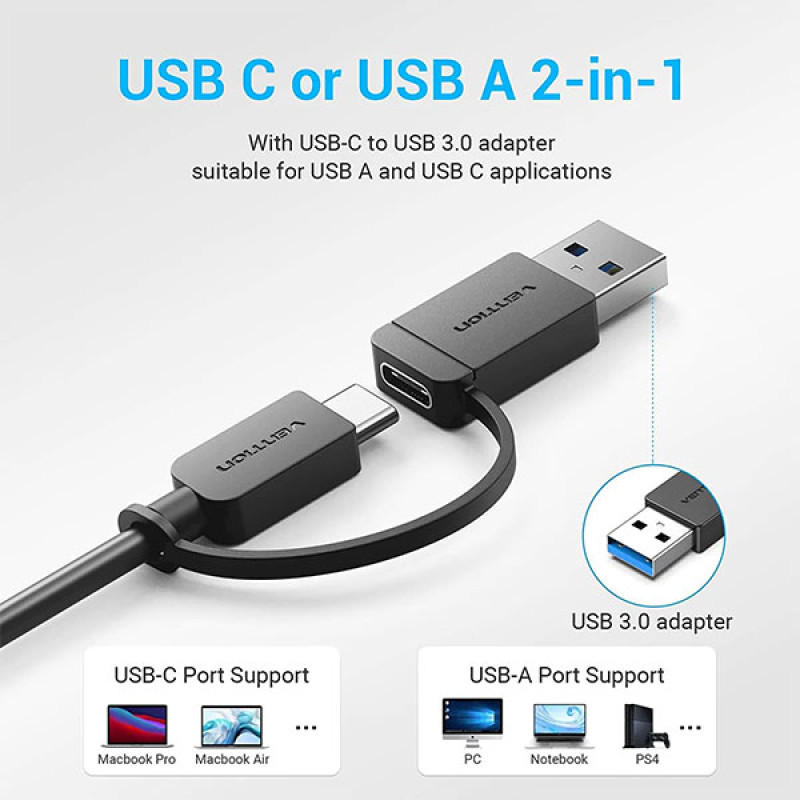 Vention CHTBB 2-in-1 Interface to 4-Port USB 3.0 Hub Price in BD