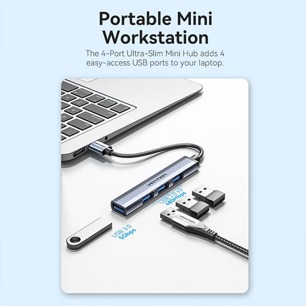 Vention CKOHB USB 3.0 Mini Hub Price in BD