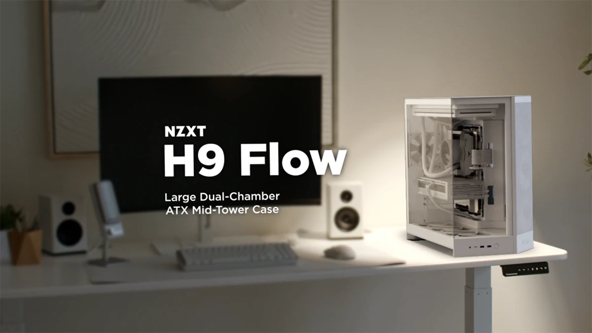 NZXT H9 Flow RGB+ (2025) Dual-Chamber Mid-Tower ATX Airflow Casing ...