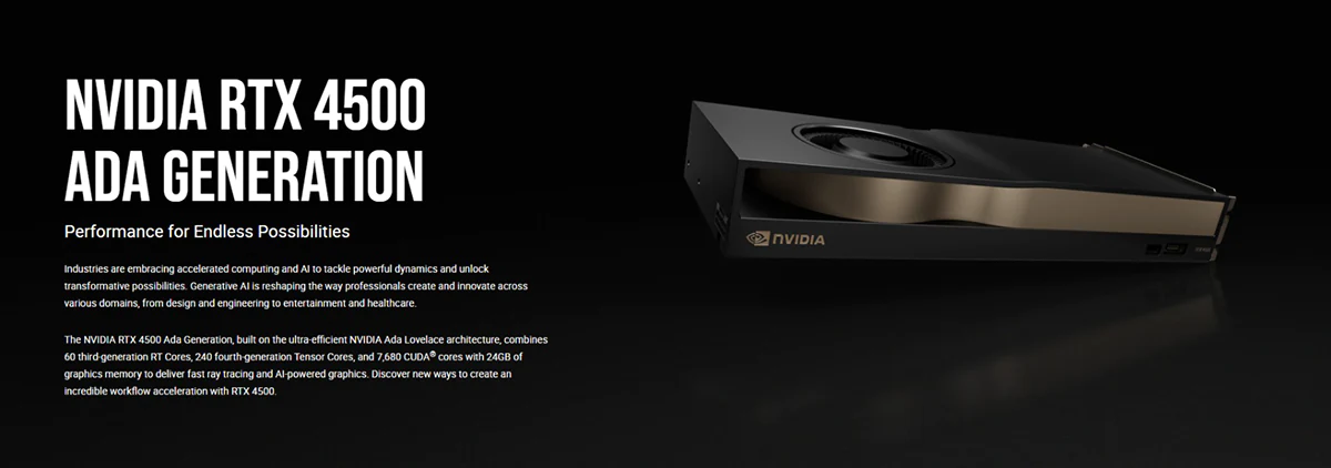 NVIDIA RTX 4500 Ada Generation 24GB GDDR6 Graphics Card Price in BD