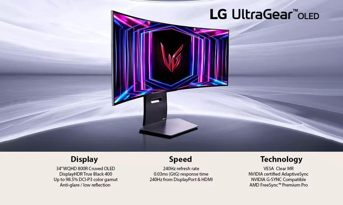LG UltraGear 34GS95QE-B 34" OLED WQHD Curved Monitor Price in BD