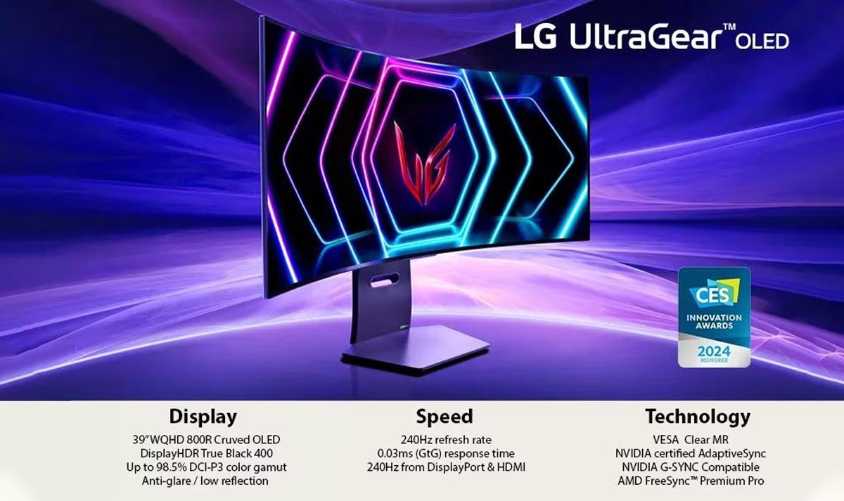 LG UltraGear 39GS95QE-B OLED WQHD Curved Monitor Price in BD