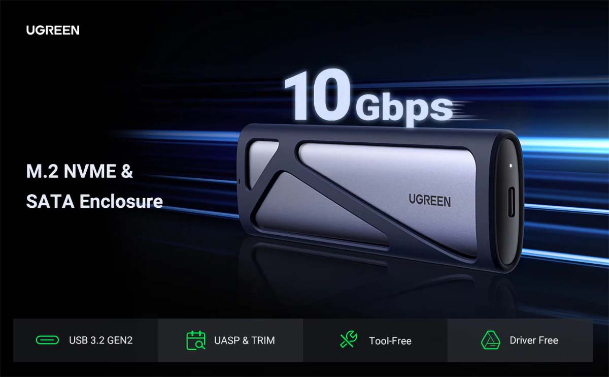 UGREEN CM400 (90264) M.2 NVMe/SATA SSD Enclosure Price in BD